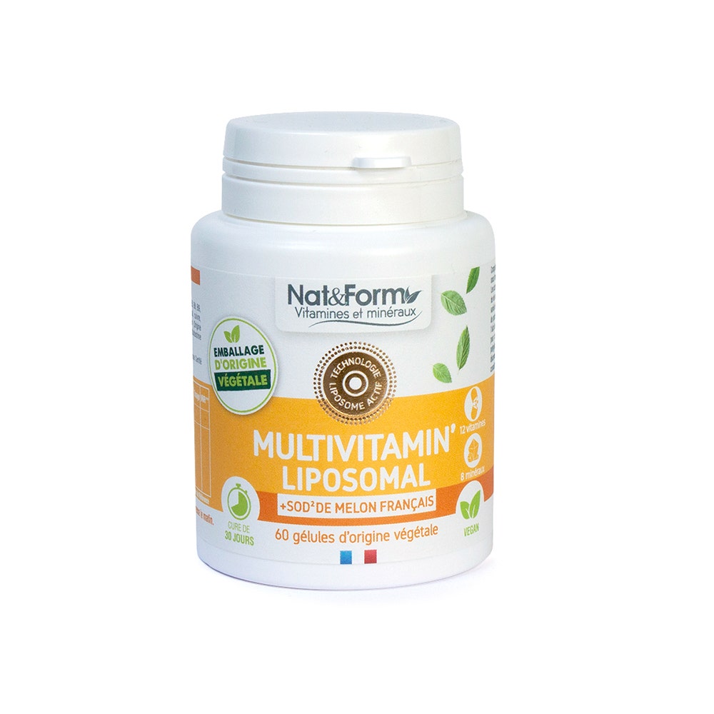 Nat&Form Multivitamin' liposomal x60 vegetarian capsules - Easypara