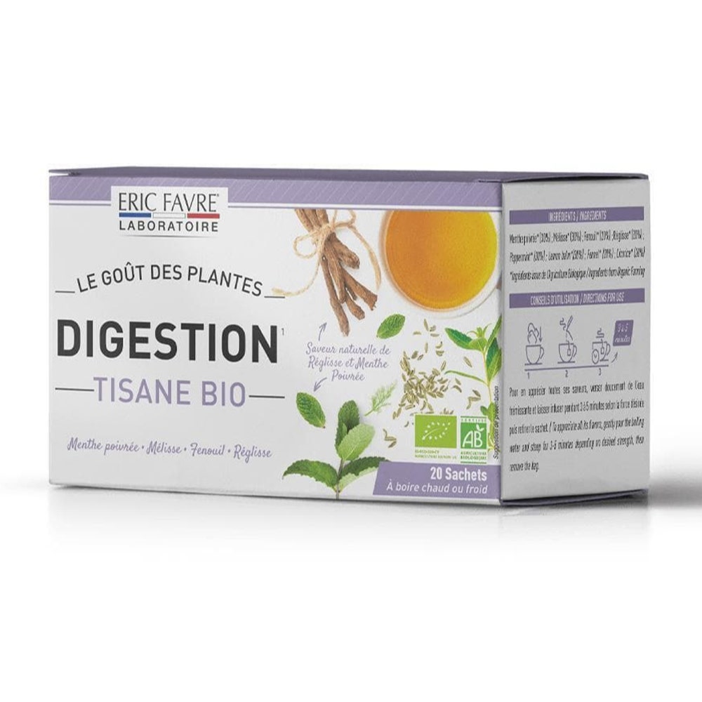 Eric Favre Organic Digestion Herbal Tea 20 sachets - Easypara