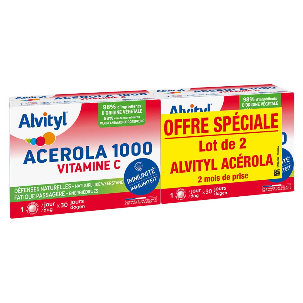 Alvityl Acerola 1000 Vitamin C 2x30 tablets - Easypara