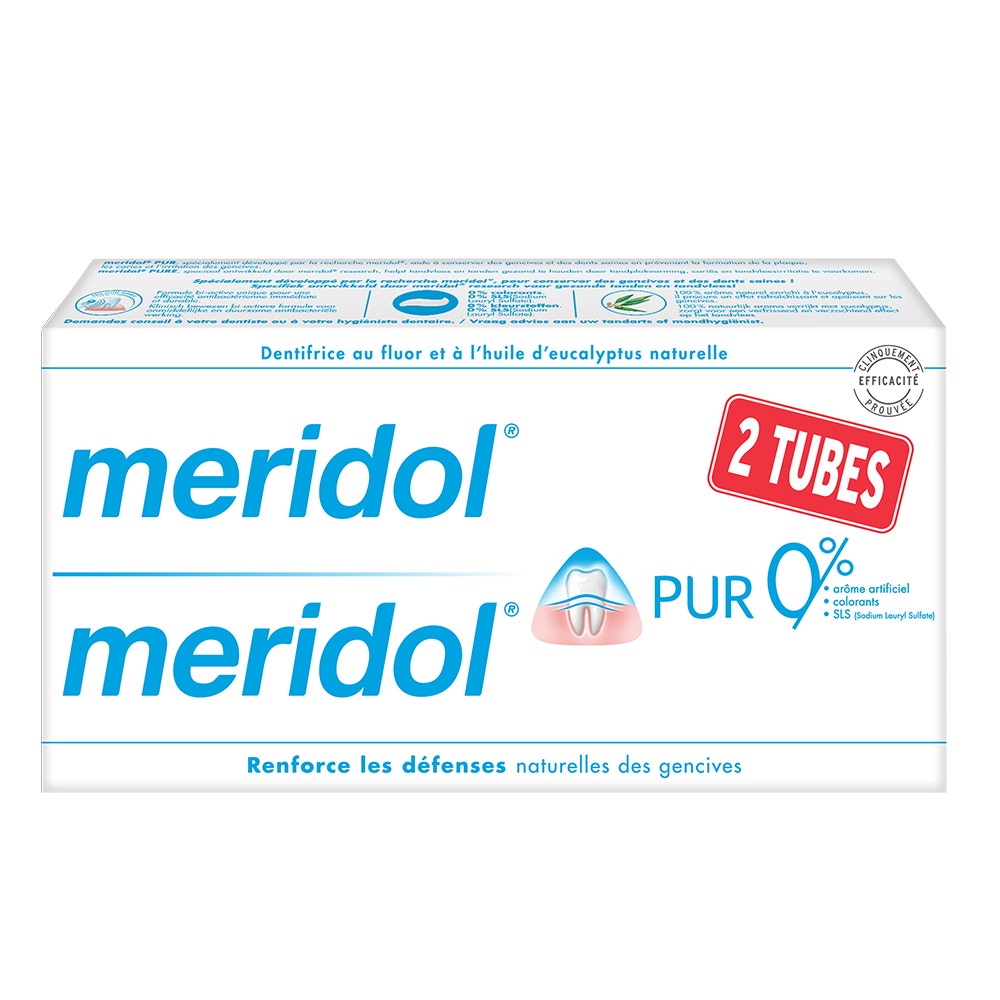 Meridol Toothpaste Pur Healthy Gums Pur 2x75ml - Easypara