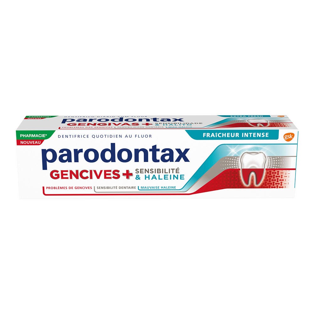 Parodontax Toothpaste Gums + Sensitivity & Intense Fresh Breath 75ml ...
