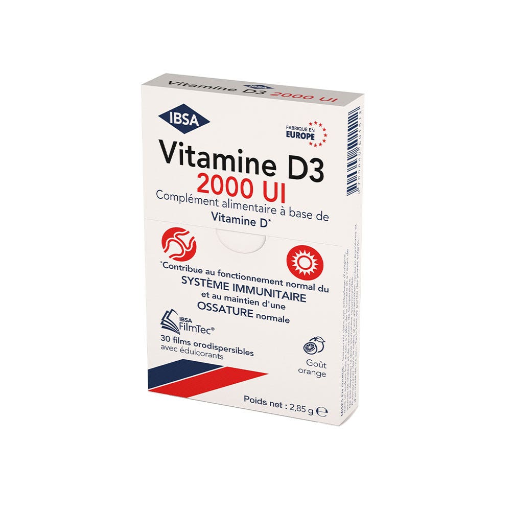 IBSA FilmTec Vitamin D3 2000IU x30 Orodispersible Filmes - Easypara