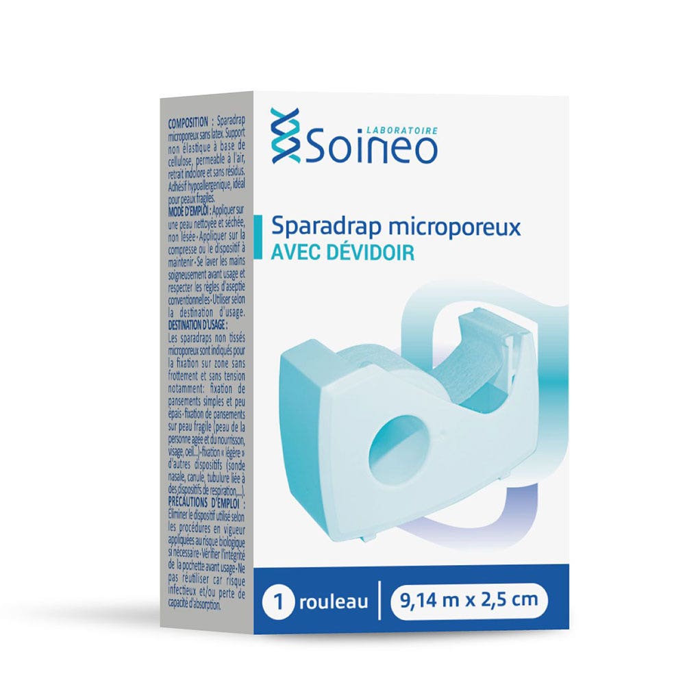 Soineo Micropore plaster with dispenser 9.14mx2.5cm - Easypara
