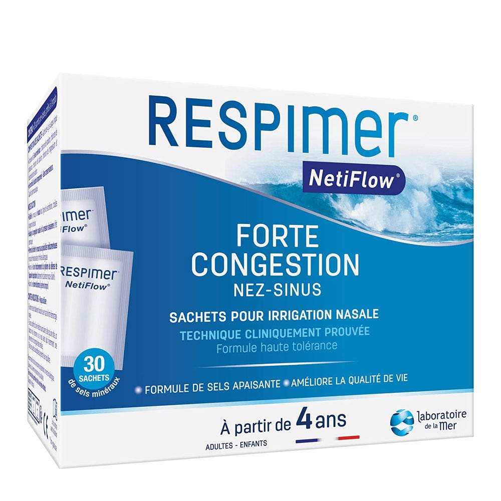Respimer Netiflow nasal irrigation sachets x30 - Easypara