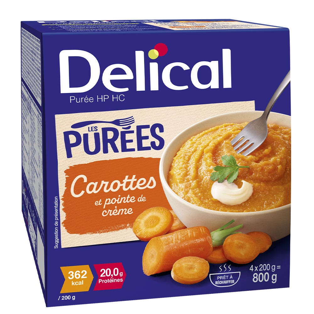 Delical High-calorie, high-protein purée 4x200g - Easypara