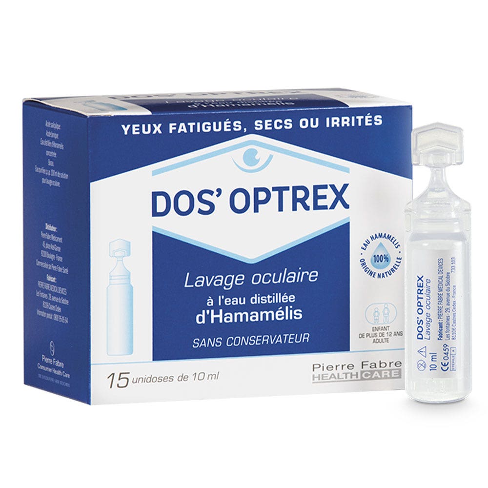 Dos'Optrex Eye Wash With Witch Hazel Water 15x10ml - Easypara