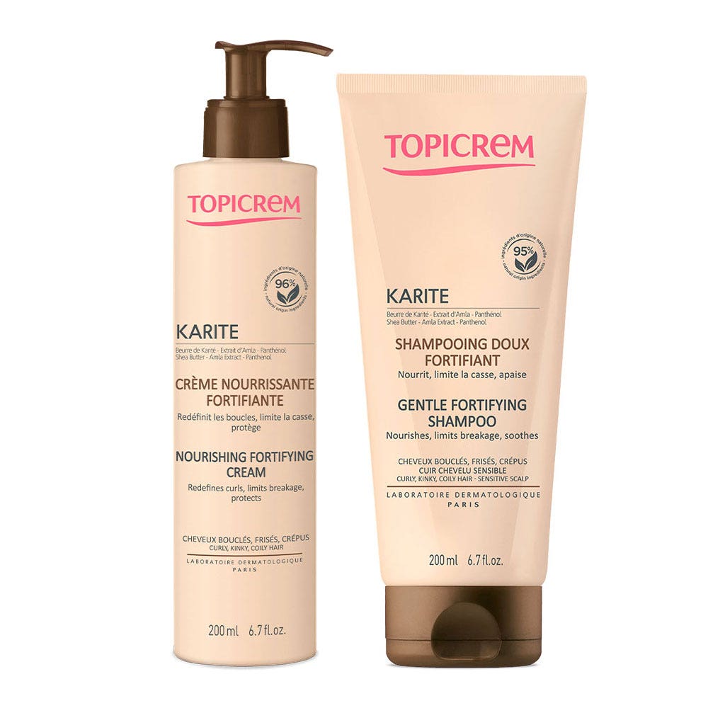 Topicrem Karité Fortifying Shampoo & Nourishing Cream Routine - Easypara