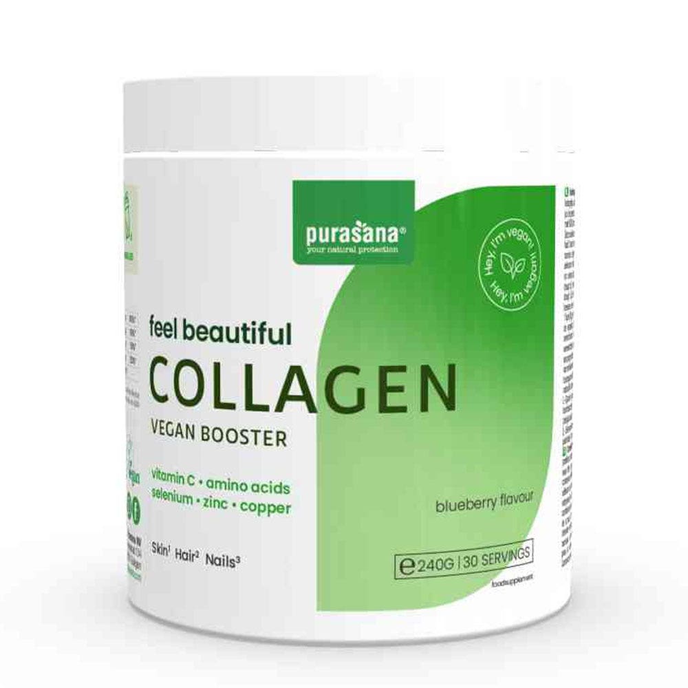 Purasana Collagen Complex Feel Beautiful Vegan Beauty Powder Blueberry ...