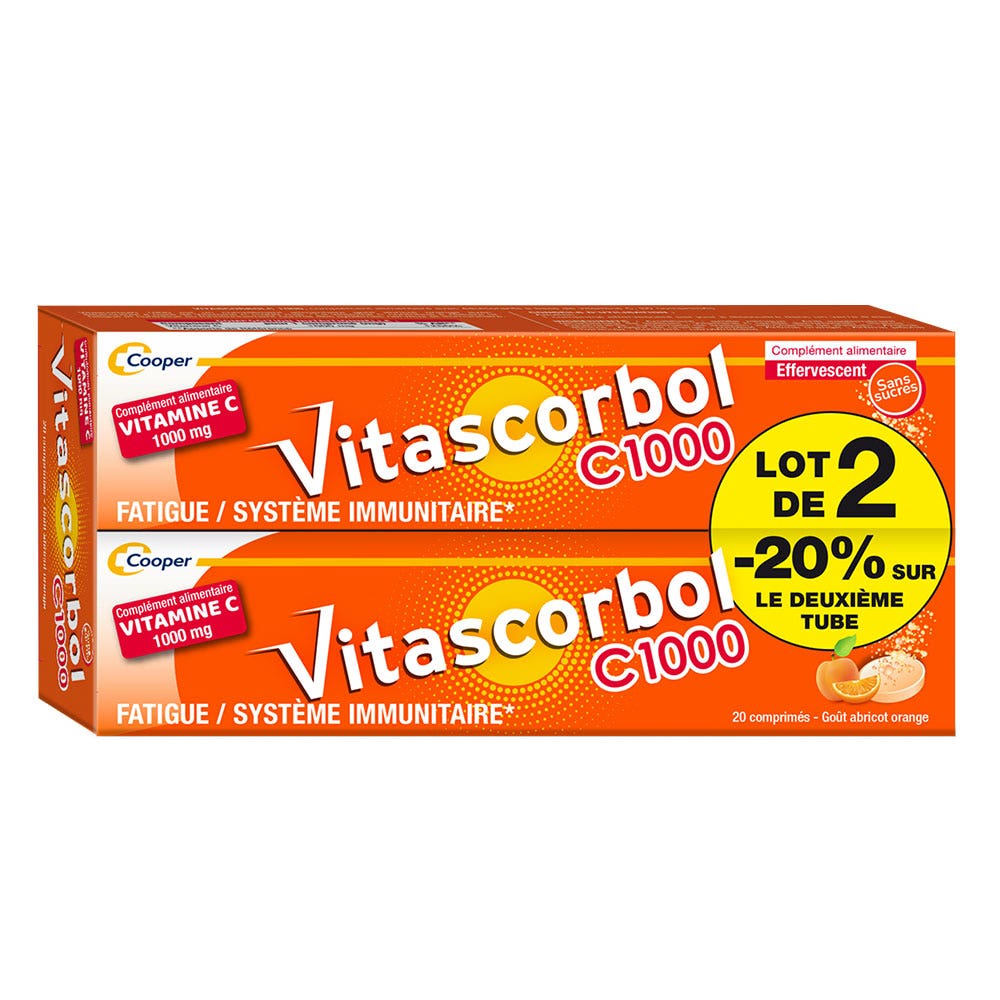 Vitascorbol Vitamins C1000 2x20 effervescent tablets - Easypara