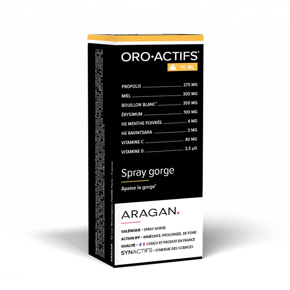Aragan Synactifs Oroactifs Throat Spray 15ml - Easypara