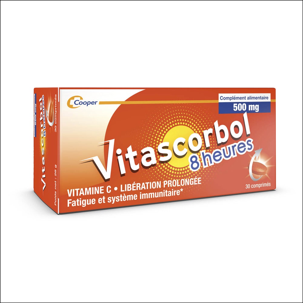 Vitascorbol 8 hours 500mg 30 tablets - Easypara