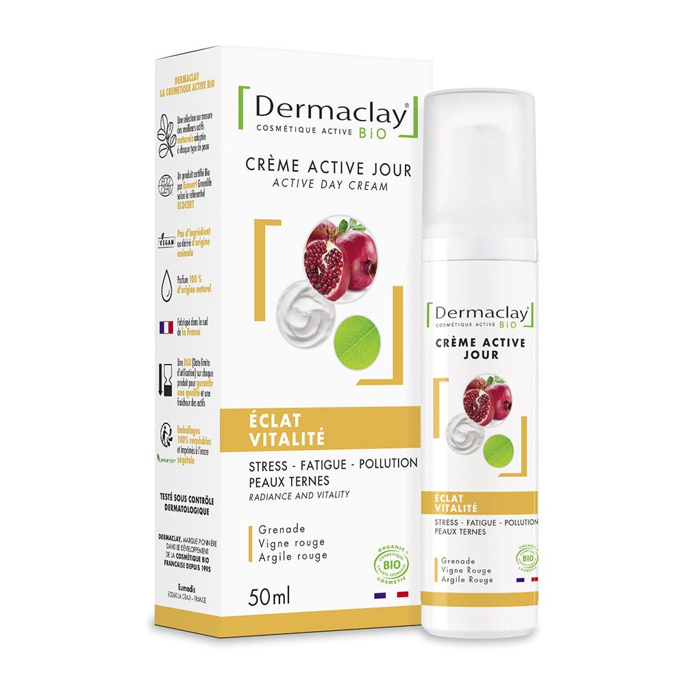 Dermaclay Bioes Active Day Radiance & Vitality Cream 50ml - Easypara