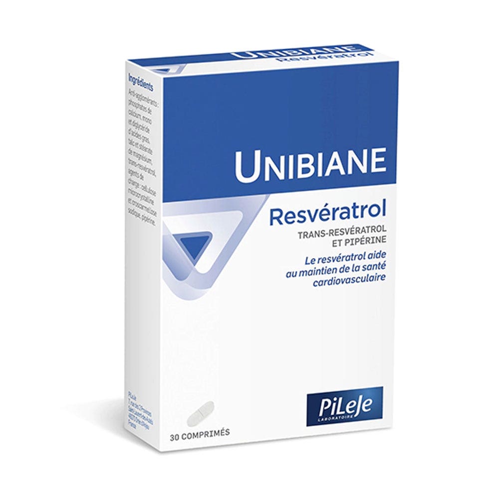 Pileje Unibiane Resveratrol 30 tablets - Easypara