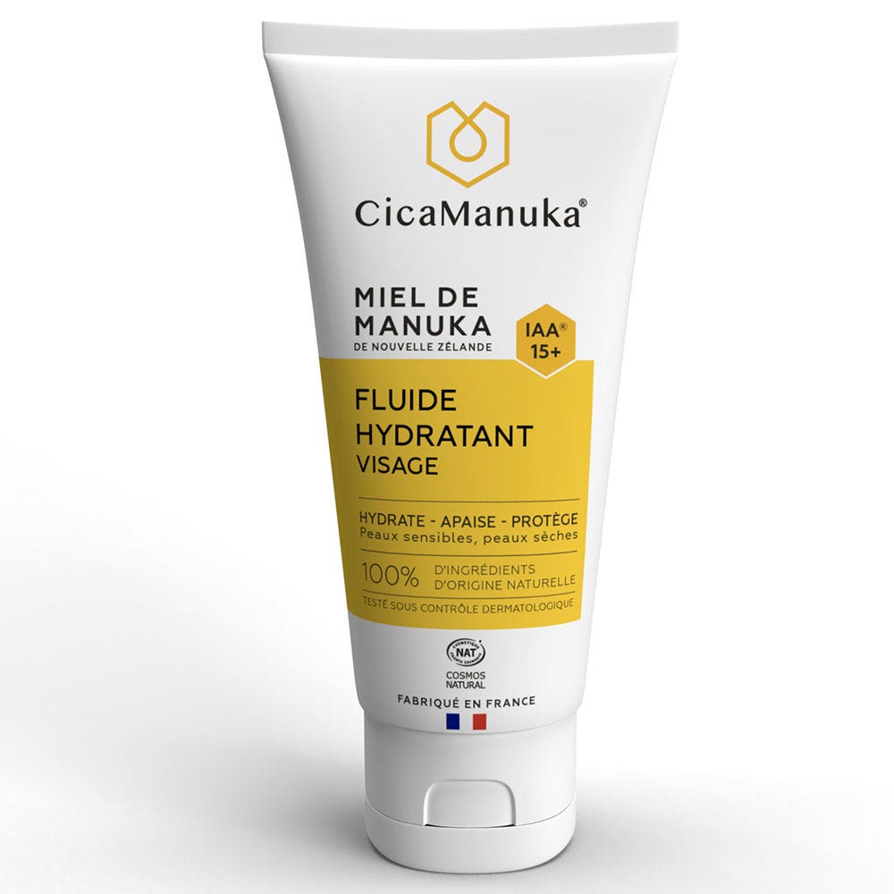 Cica Manuka Face Moisturizers Fluid Manuka Honey IAA15+ Sensitive and ...