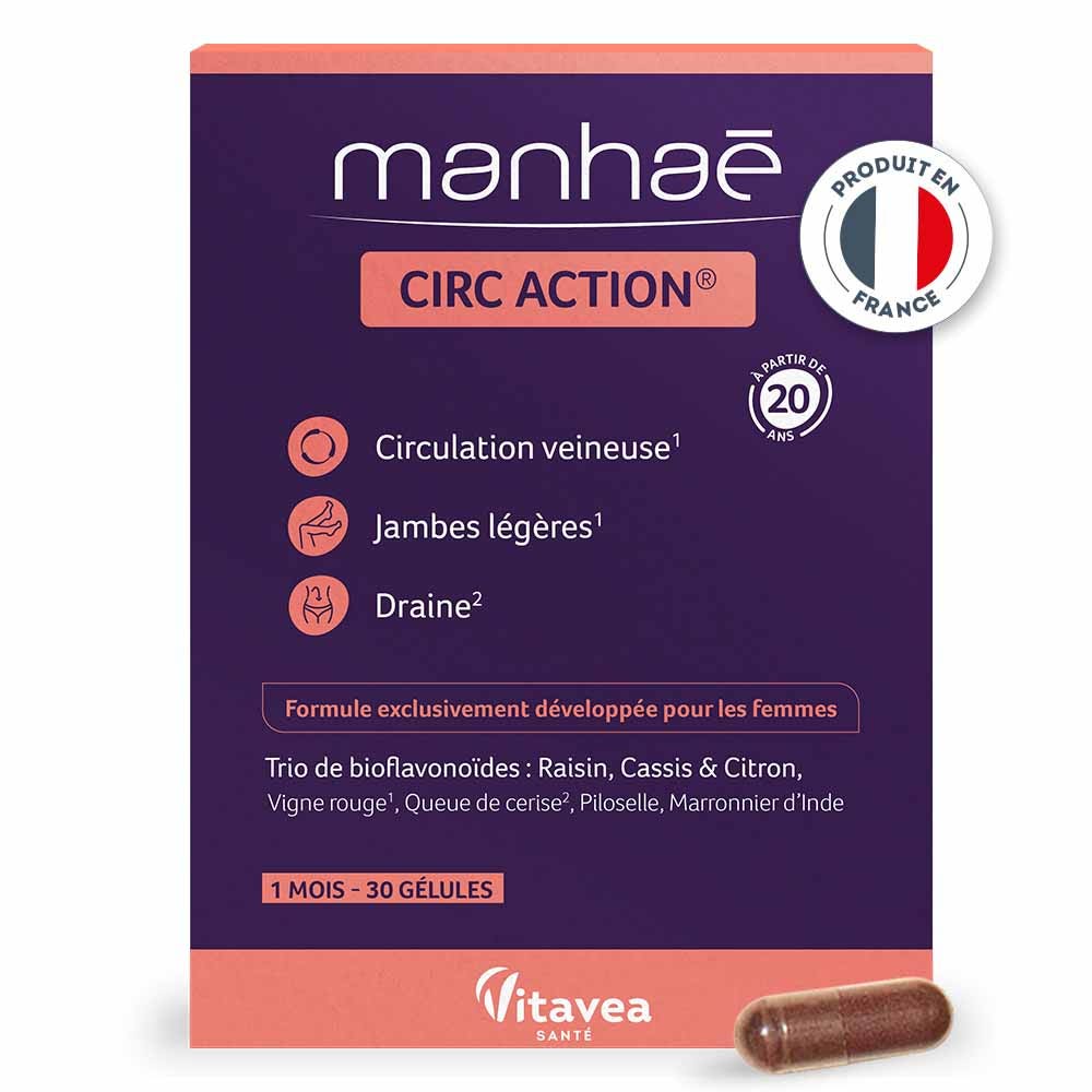Manhaé Circ Action Venous Circulation 30 capsules - Easypara