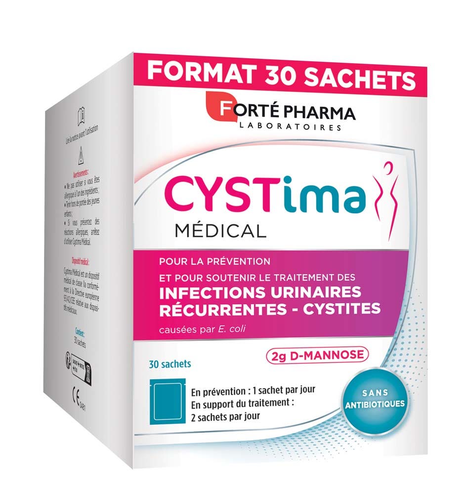 Forté Pharma Cystima Urinary tract infections D-Mannose 30 tea bags ...