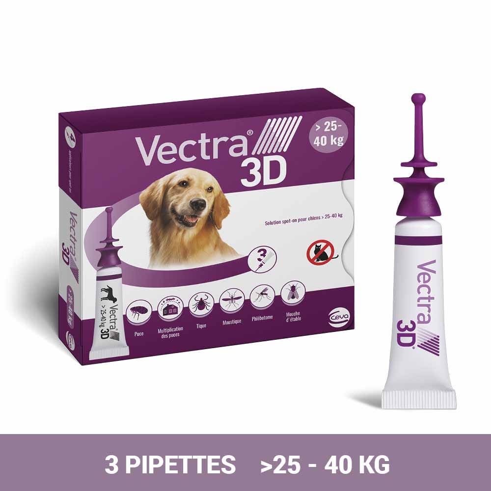 Ceva Vectra Spot-on solution for dogs >25-40kg 3 pipettes - Easypara