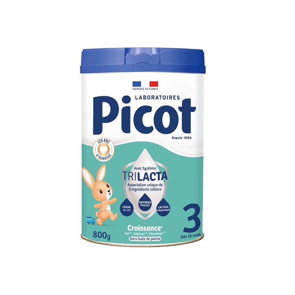 Picot 3 Natural Growth Milk Powder 10 Months to 3 Years 800 g - Easypara