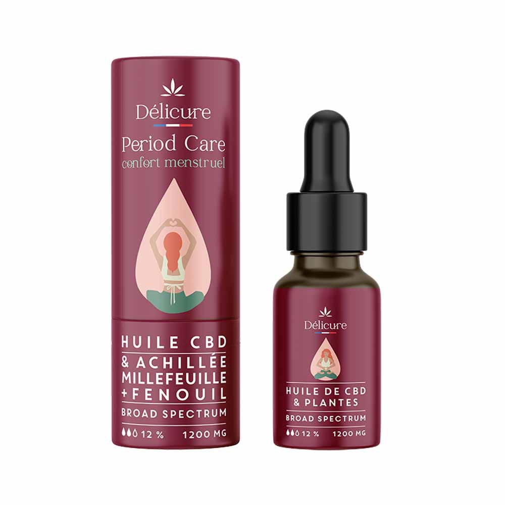 Delicure Period Oil, CBD Full spectrum 1000mg, clary sage, peppermint ...
