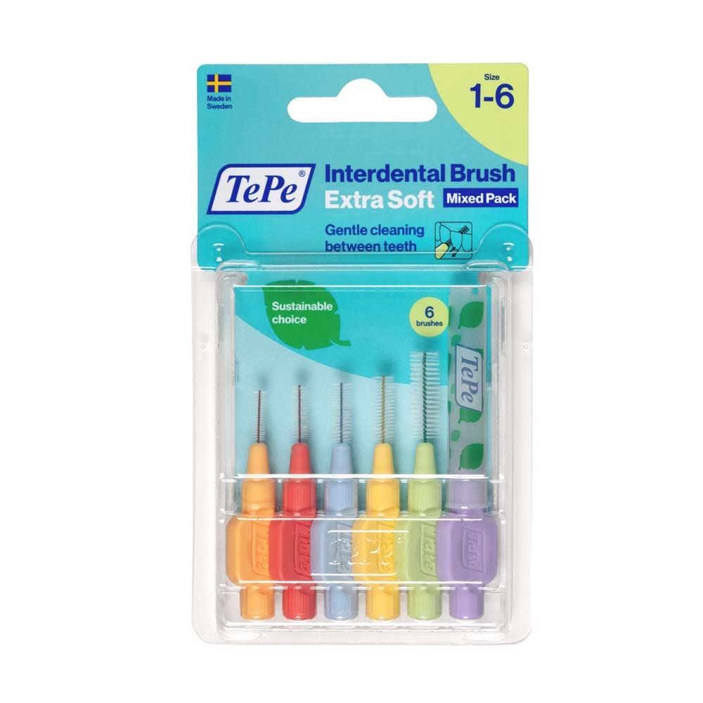 TePe Extra Soft Toothbrushes All Sizes x6 - Easypara