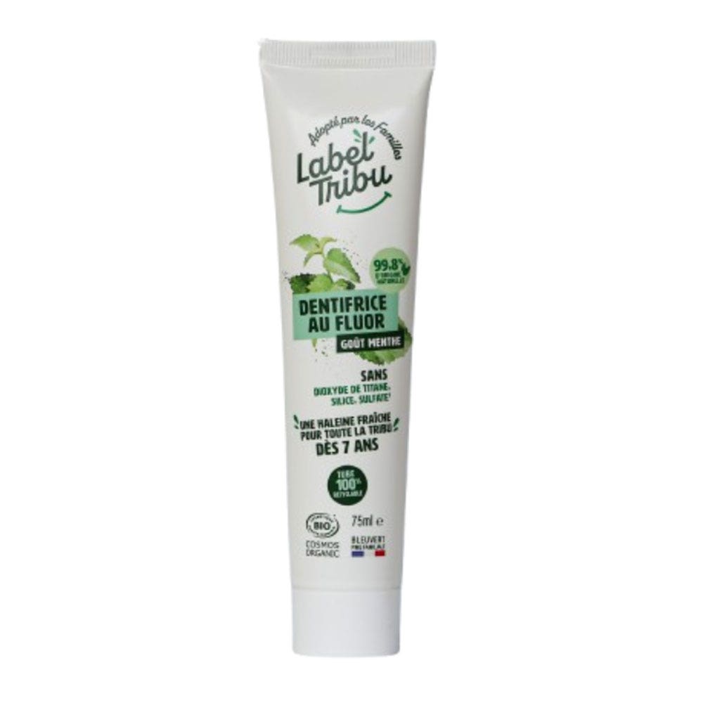 Label Tribu Toothpaste with fluoride 40ml - Easypara