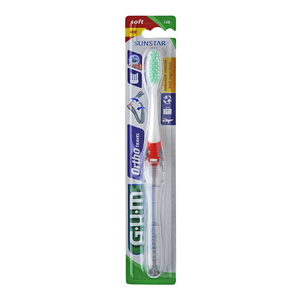 Gum Ortho Travel Ambulatory Toothbrush V-Cut - Easypara