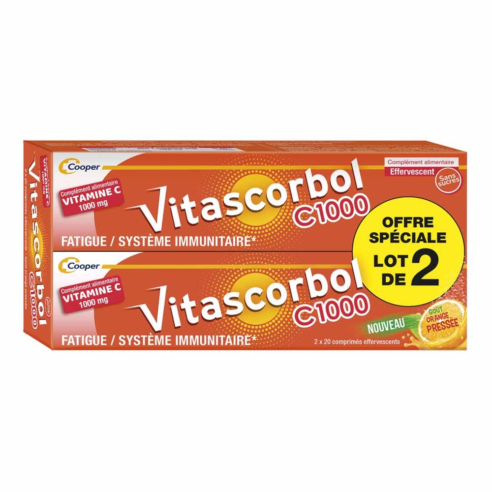 Vitascorbol Vitamins C1000 2x20 effervescent tablets - Easypara