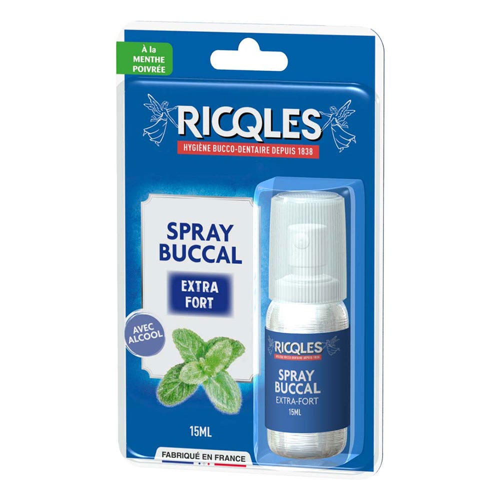Ricqles Peppermint mouth spray with alcohol 15ml - Easypara