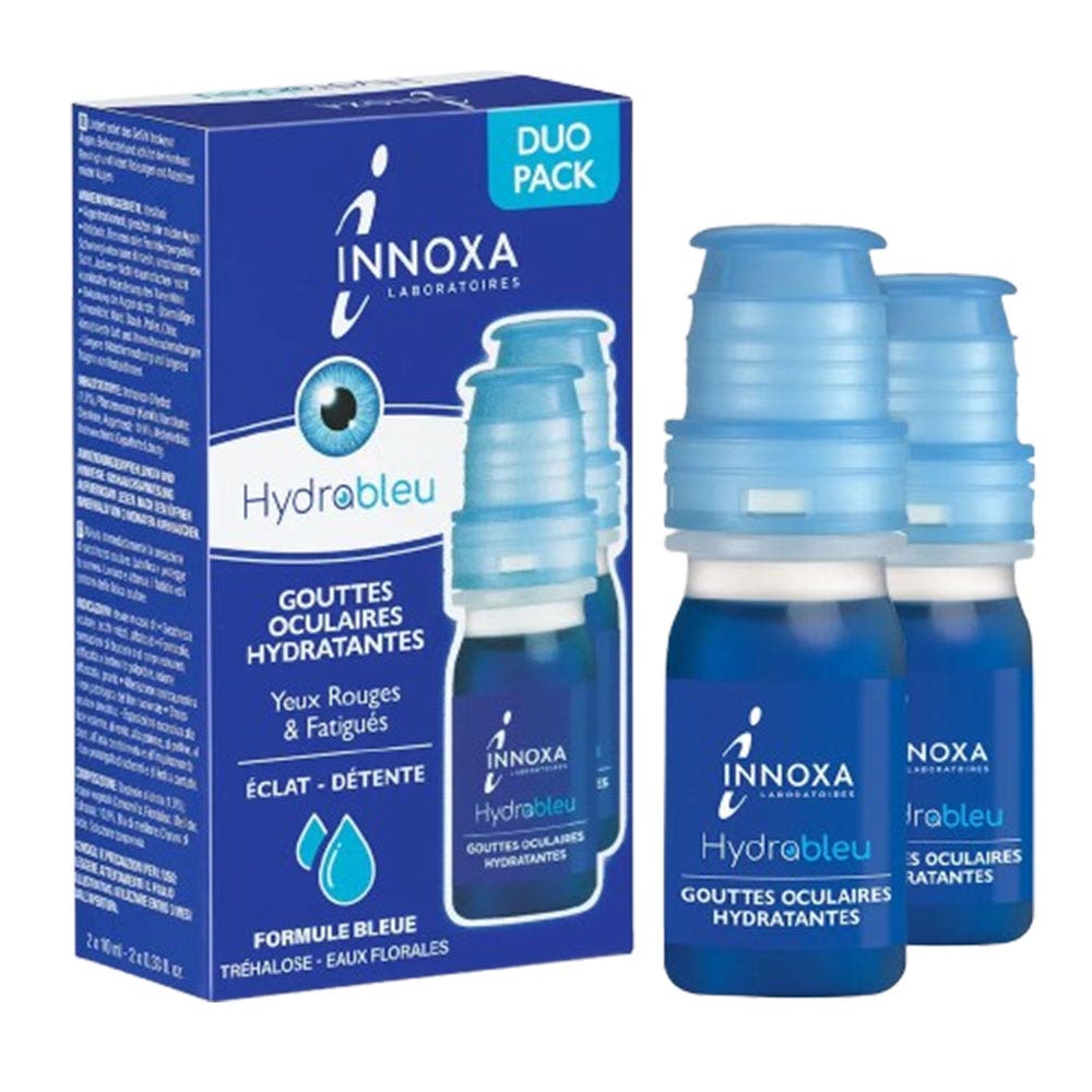 Innoxa Hydrating eye drops for red, tired eyes Blue formula 2x10ml ...