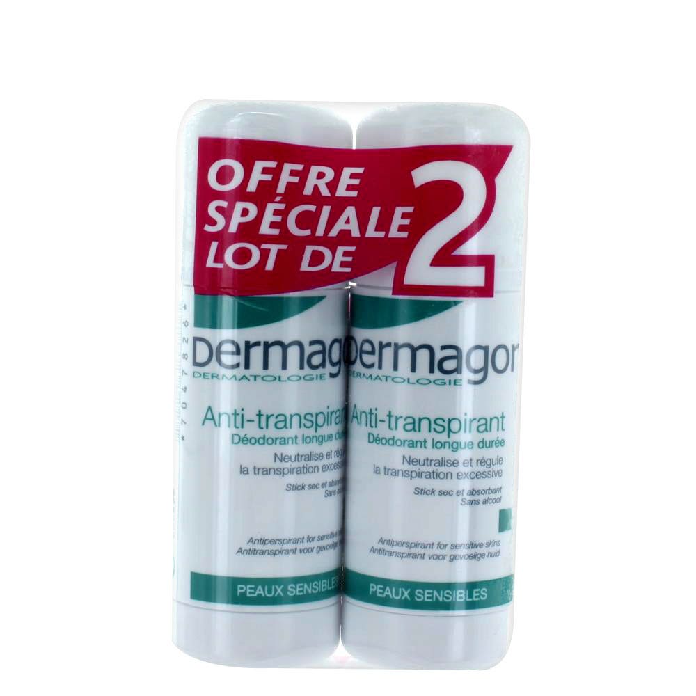 Dermagor Anti Perspirant Stick Sensitive Skins 2x40ml - Easypara