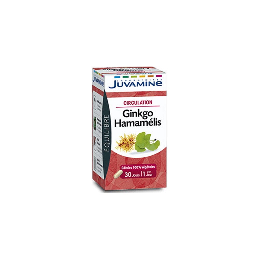 Juvamine Ginkgo Hamamelis Circulation 30 capsules - Easypara