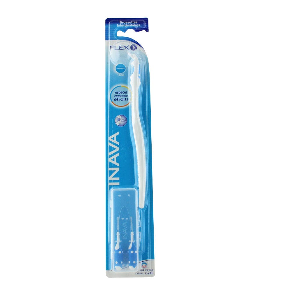 Inava Brushes Flex Long Handle Narrow N°1 Blue + 3 Heads - Easypara