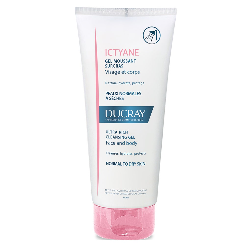 Ducray Ultra Rich Cleansing Gel Face And Body Normal To Dry Skins 200ml ...