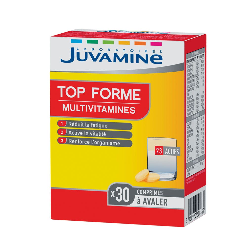 Juvamine Top Forme Multivitamines 23 Actifs 30 Comprimés - Easypara