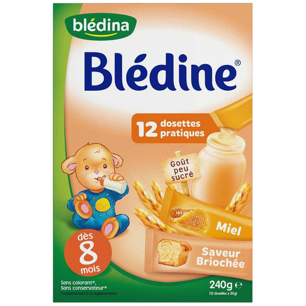 Blédina Bledine Cereals Honey And Brioche Flavour X 12 Sachets From 8 ...