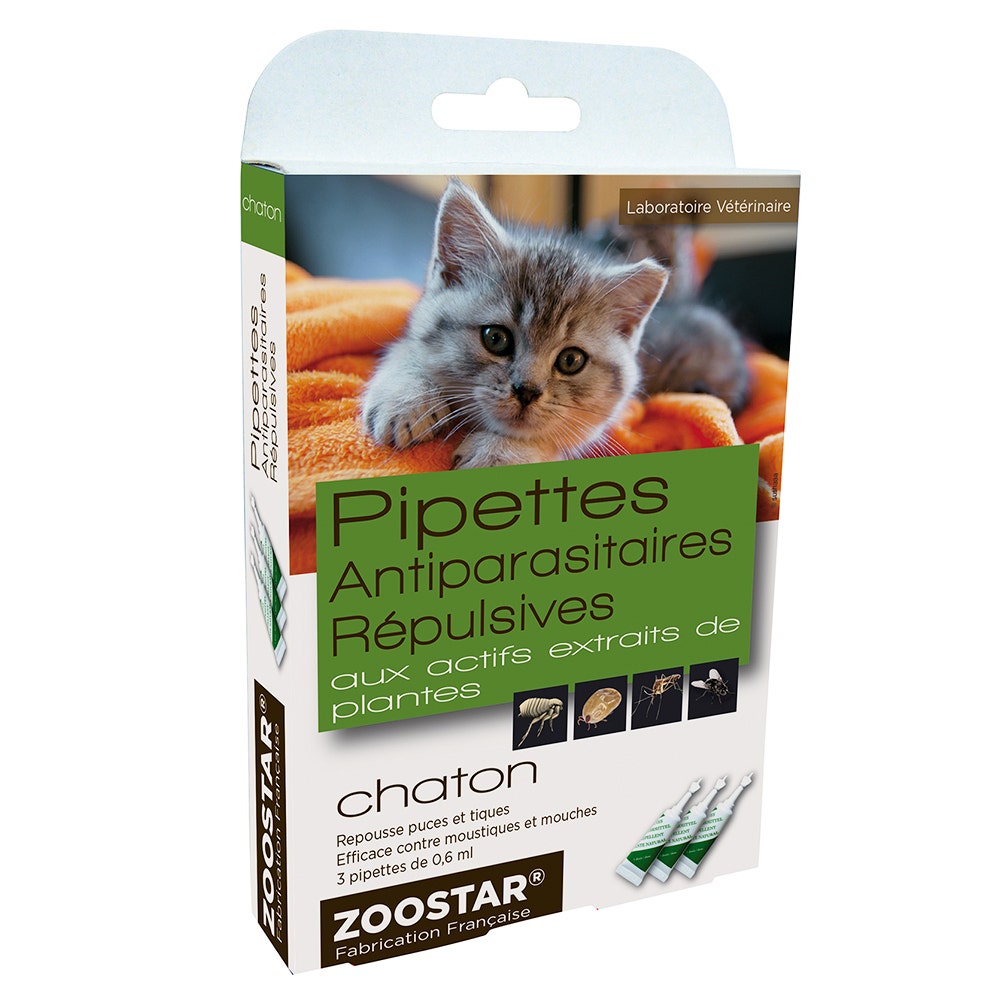 Parasite Repellent Pipettes Kitten 3x0.6ml- Zoostar - Easypara