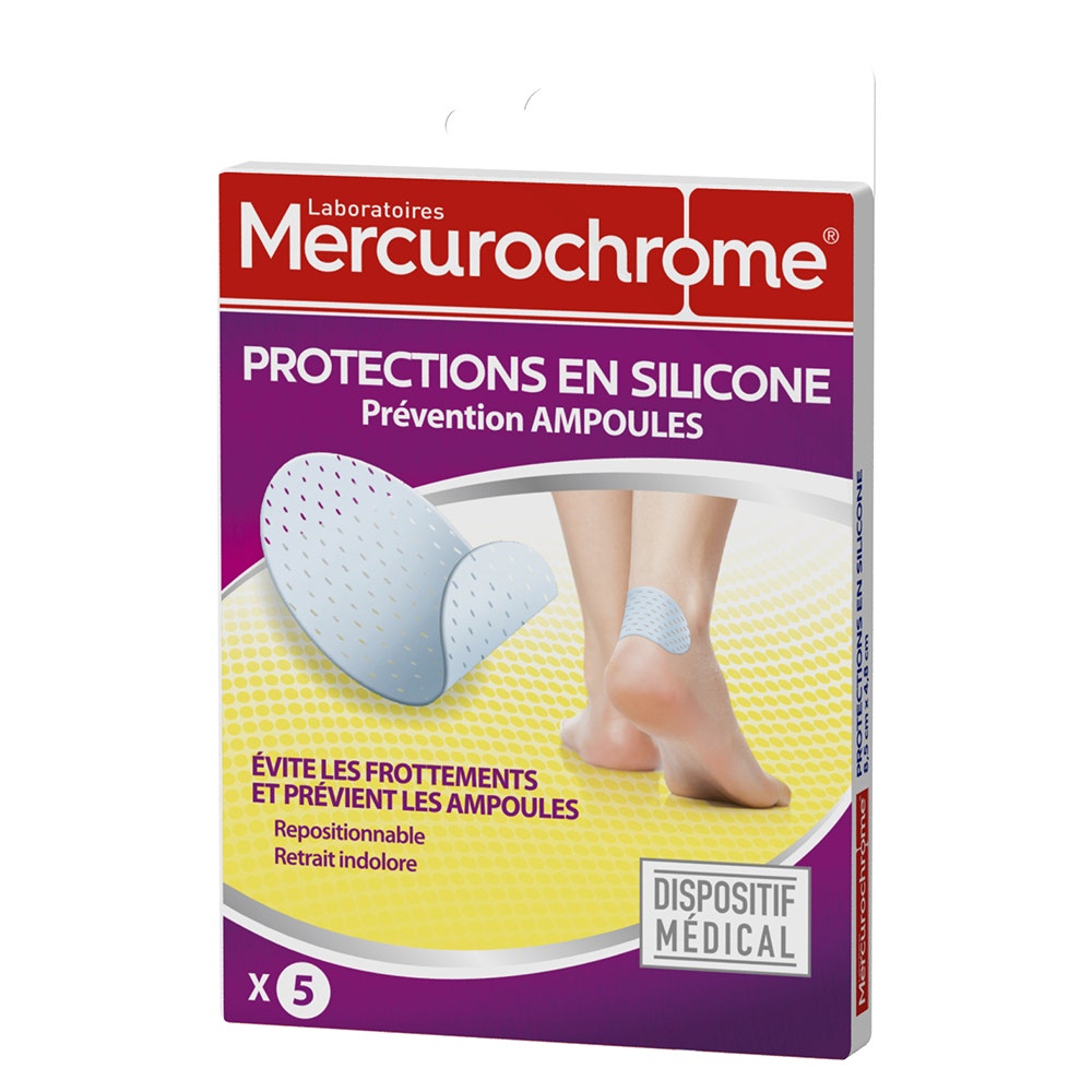 Mercurochrome Silicone Anti Blister Protection x5 - Easypara