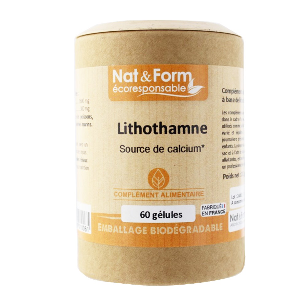 Nat&Form Lithothamnium Algae 60 Capsules Sustainable Nat&form - Easypara