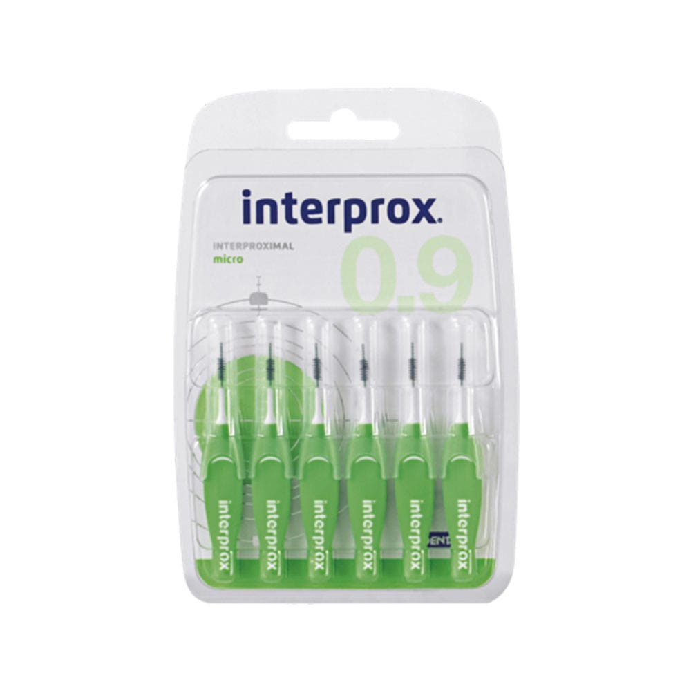 Interprox Micro 0.9mm interdental brushes x6 - Easypara