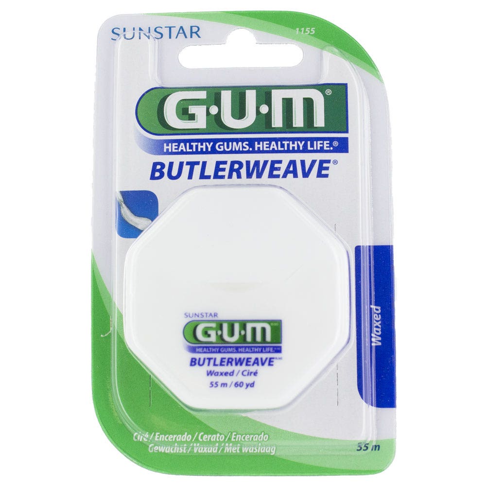 Gum Butlerweave 55 M Waxed Dental Floss - Easypara