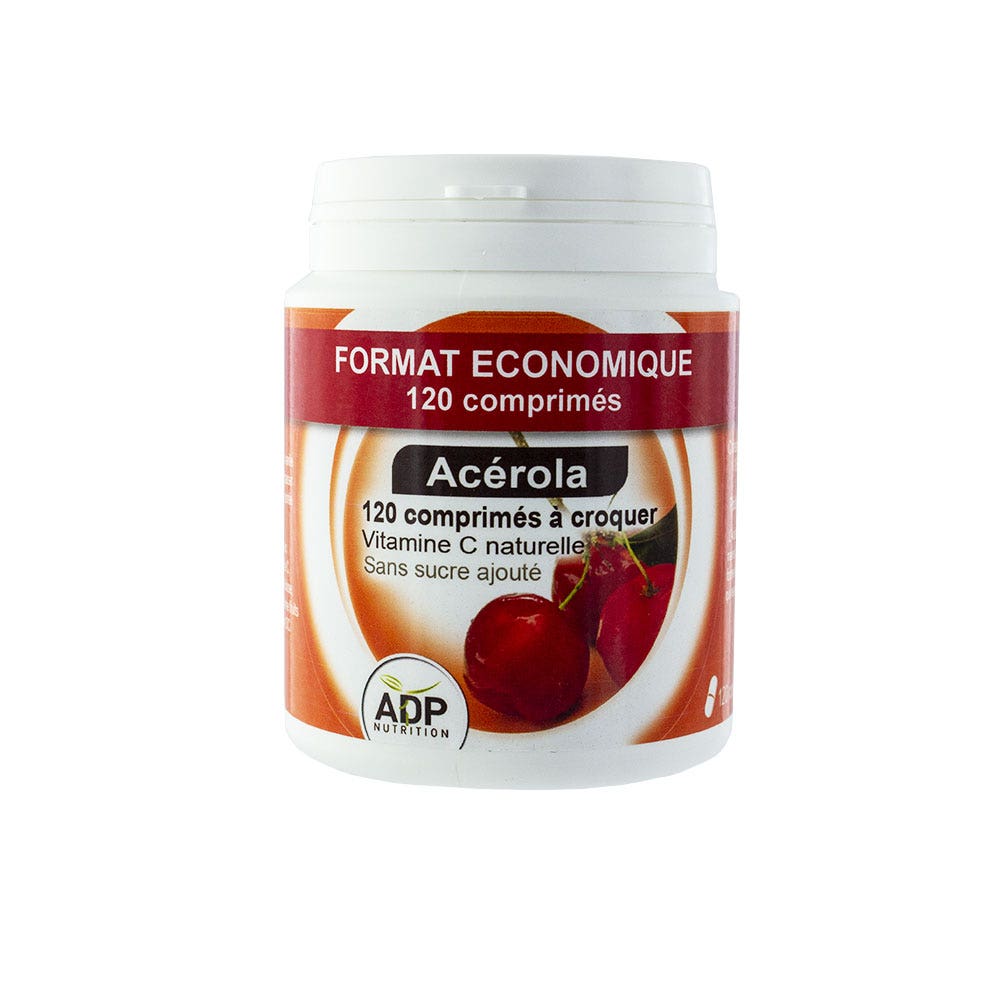 Adp Laboratoire Acerola Natural Vitamin C 120 tablets - Easypara