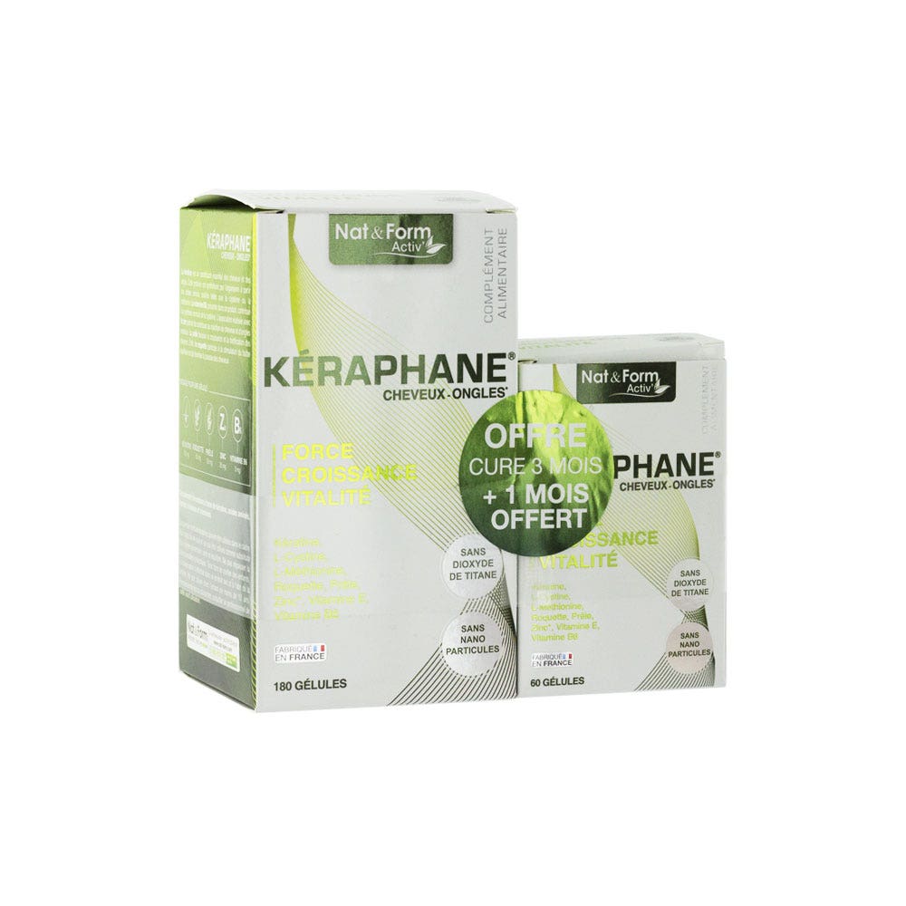 Nat&Form Keraphane Hair and Nails 180+60 Gelules - Easypara