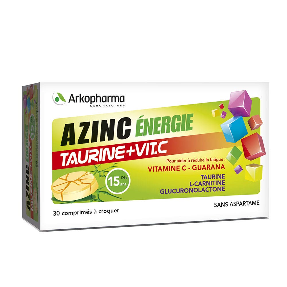 Arkopharma Azinc Azinc Energie Taurine + Vitamin C 30 Tablets - Easypara