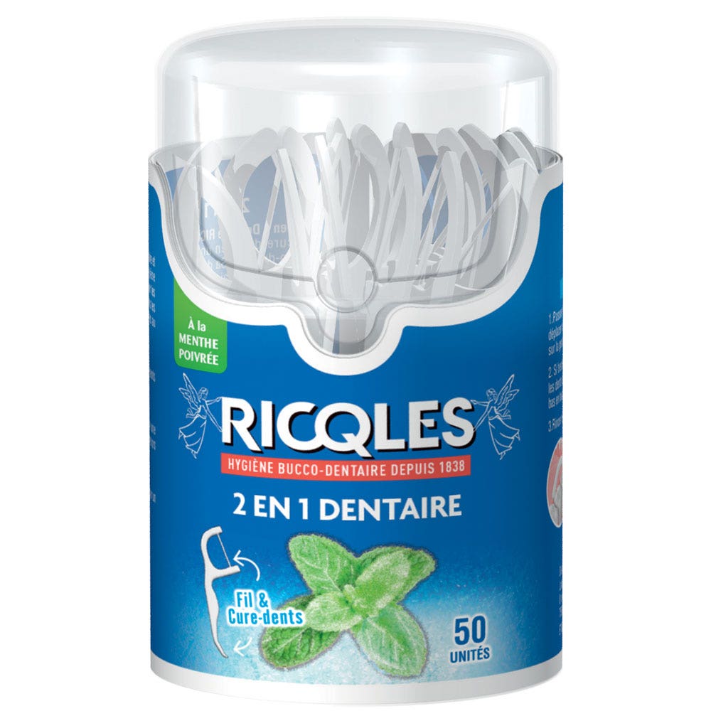 Ricqles 2 In 1 Dental Floss - 50 Units Juvasante - Easypara