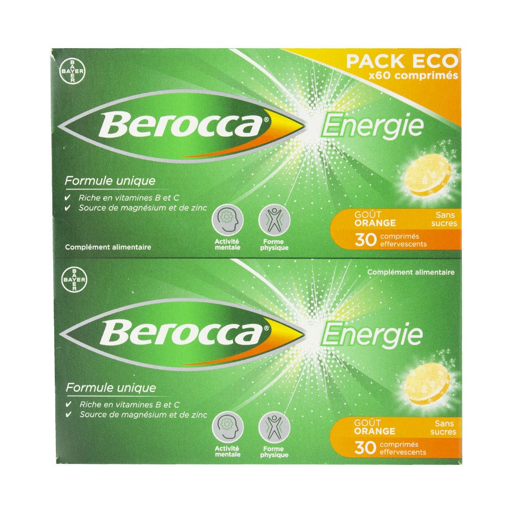 Bayer Berocca Energy Orange sparkling wine 60 tablets - Easypara