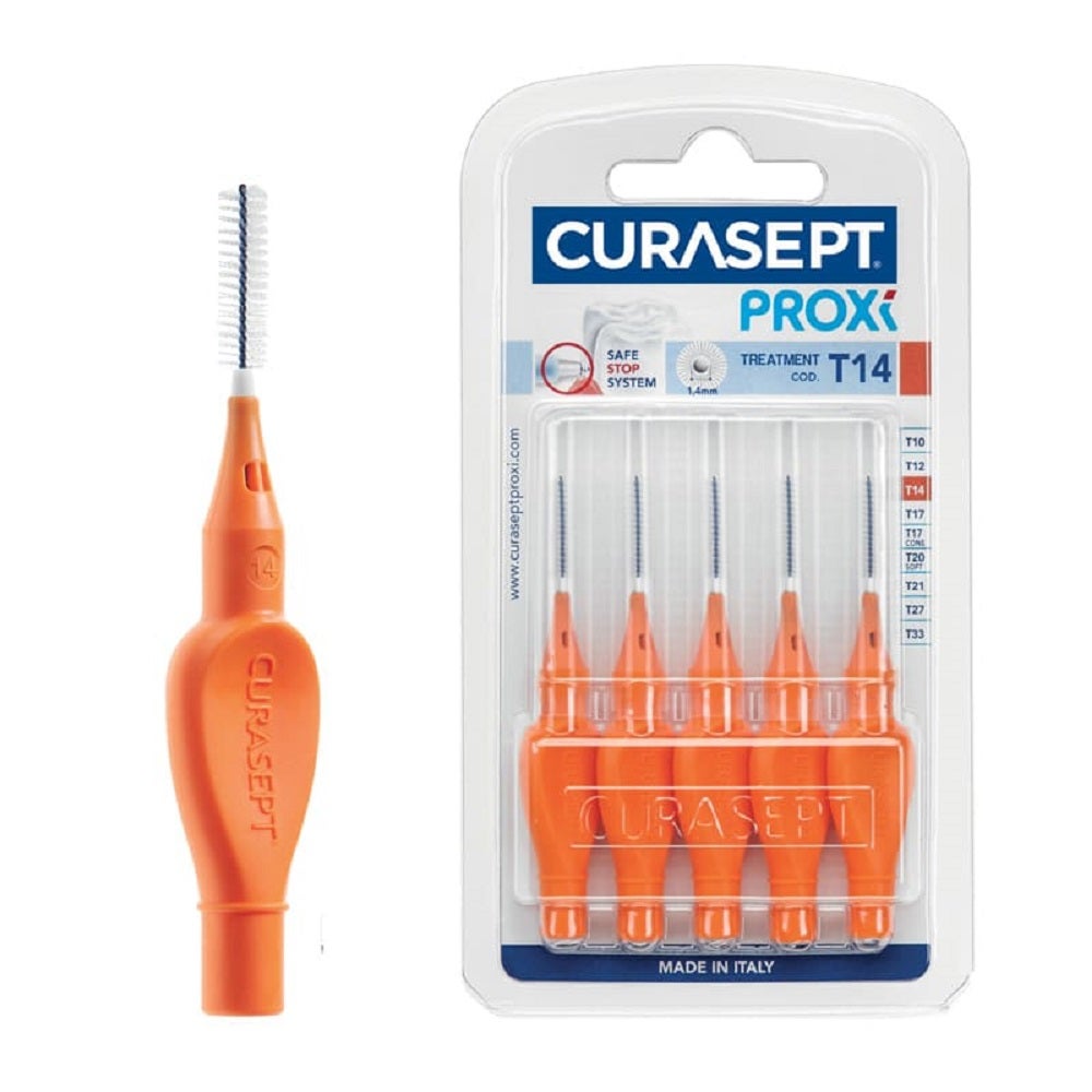 Curasept Proxi T14 Orange interdental brushes x5 - Easypara