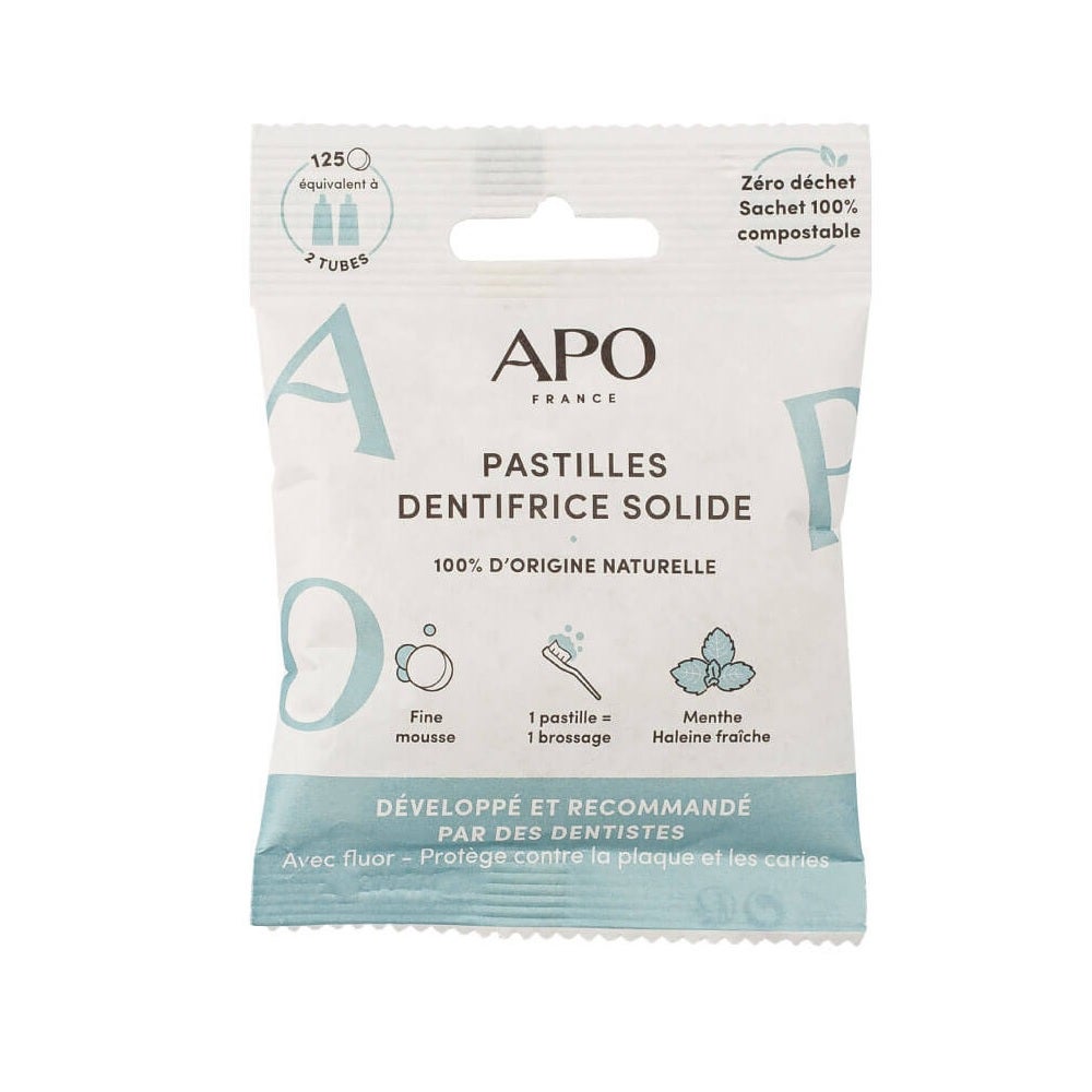 APO France Toothpaste solid mint 125 tablets - Easypara