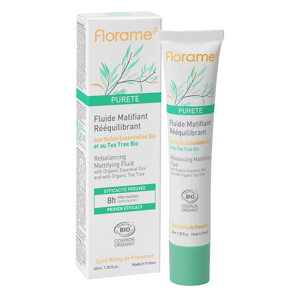 Florame Organic Rebalancing Mattifying Fluid Combination to oily skin ...