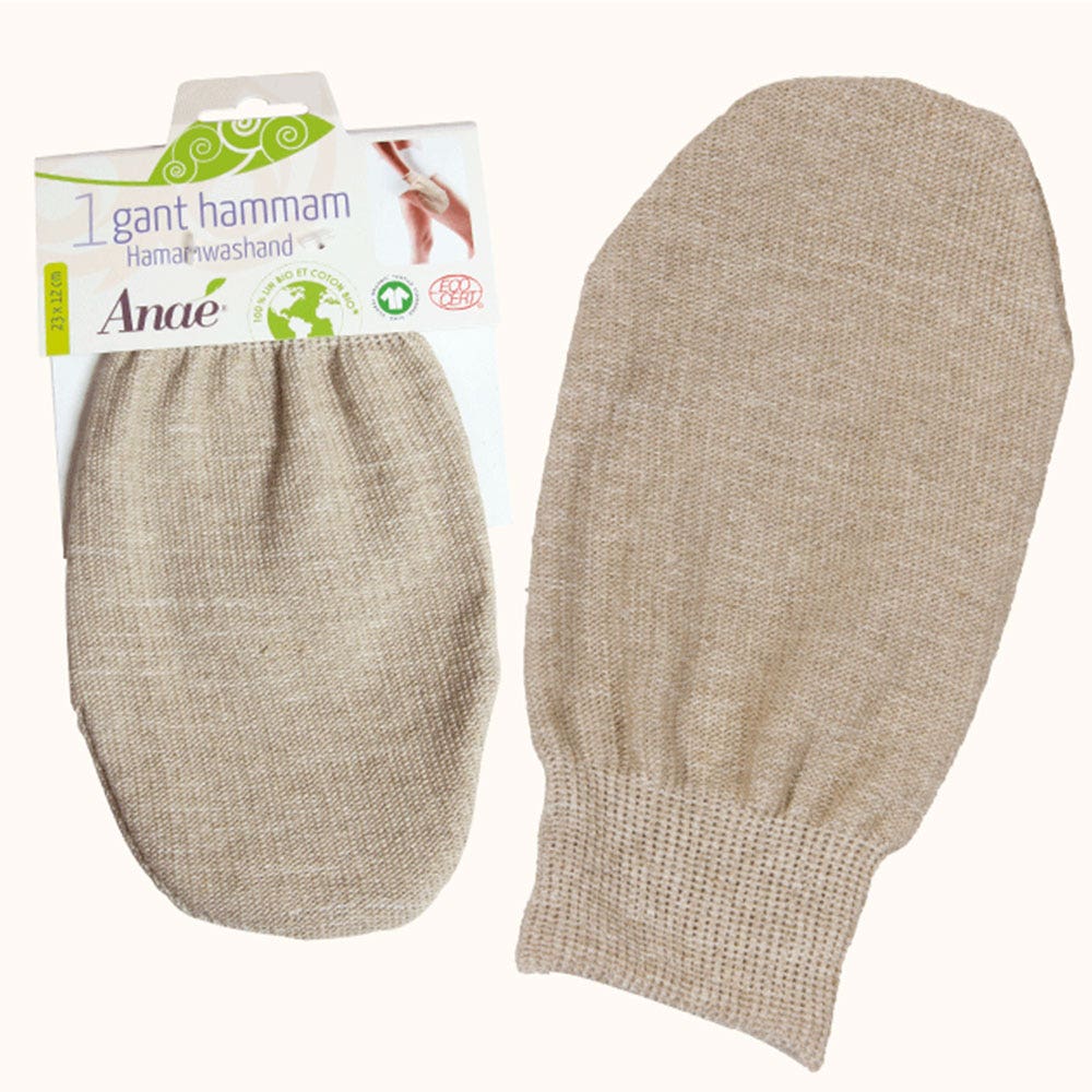 Anae Flax and organic cotton hammam glove - Easypara