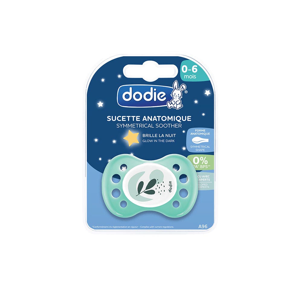 Dodie Anatomical soother Night From 0 to 6 months - Easypara